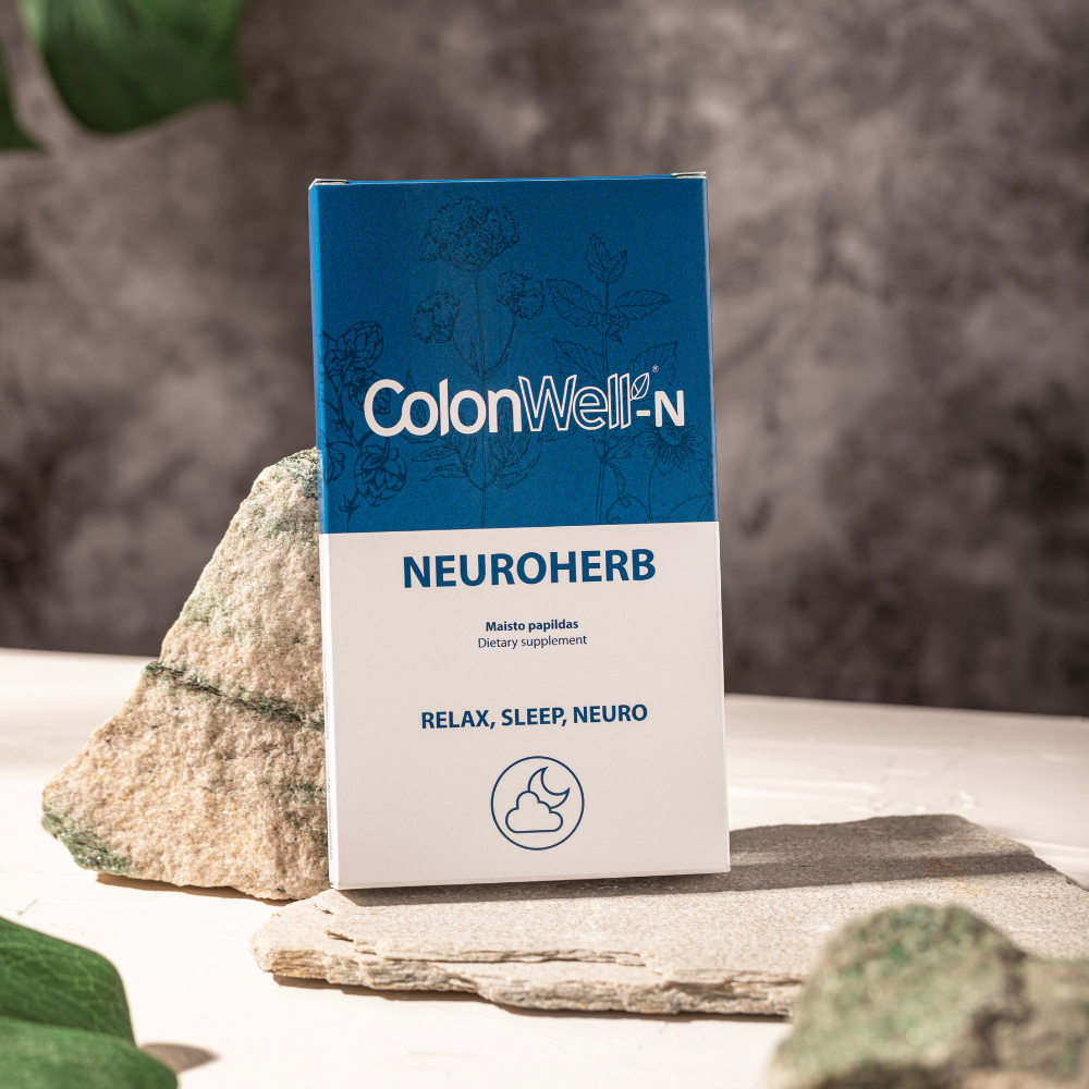 Neuroherb - maisto papildas, skirtas miegui, nervų sistemai – Colonwell